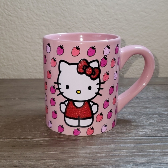 Hello Kitty | Dining | Hello Kitty Strawberry Glitter Mug | Poshmark